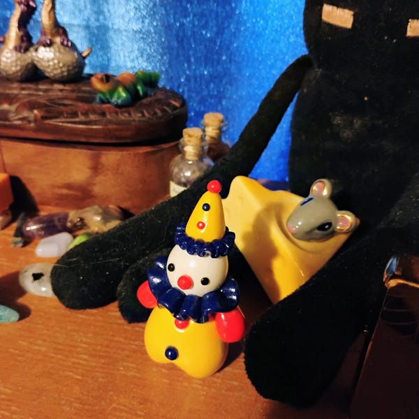 Mini Clown Handmade Figurine - Etsy