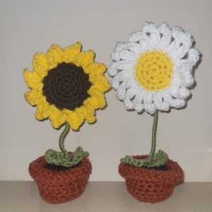 5in1 PDF File Mini Crochet Flower Pot, Crochet Flowers Pot Pattern ...
