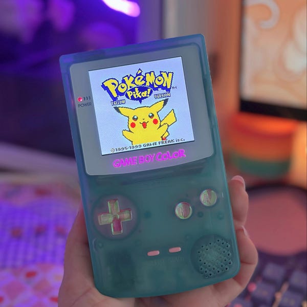 Custom IPS V3 Backlit Nintendo Gameboy Advance Clear Blue/sky Blue Opal ...