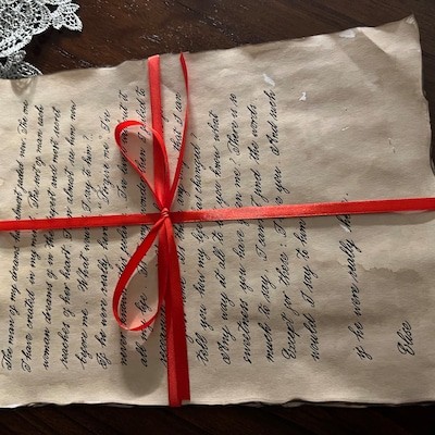Custom Old Fashioned Love Letter, Personalized Handwritten Antique ...