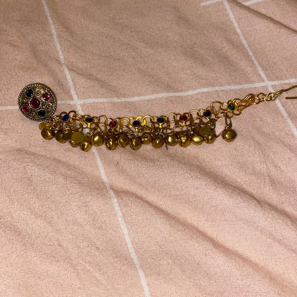 Vintage Gold Afghan Nose Ring Chain Afghan Chargul Pezwan - Etsy