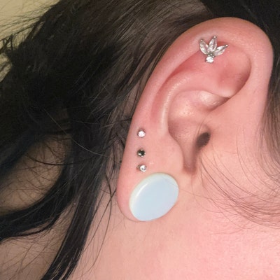 14G 316L Surgical Steel Rabbit Industrial Barbell,ear Piercing ...