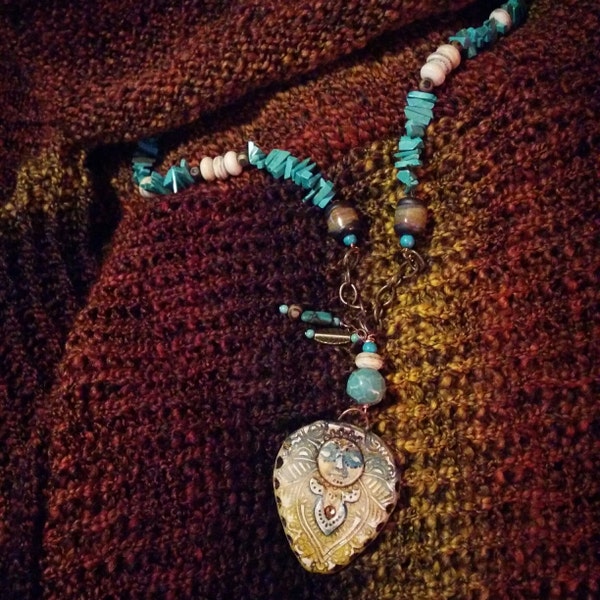 Ethnic Earrings, Copper Earrings, Lampwork Bead Earrings, Red Purple ...