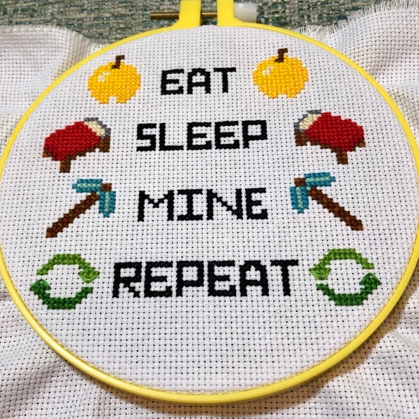 Minecraft Gaming Cross Stitch Pattern - PDF Download - Etsy