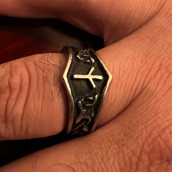 Viking Rune Ring - Your Choice of Rune Symbol - Adjustable US Sizes 9 ...