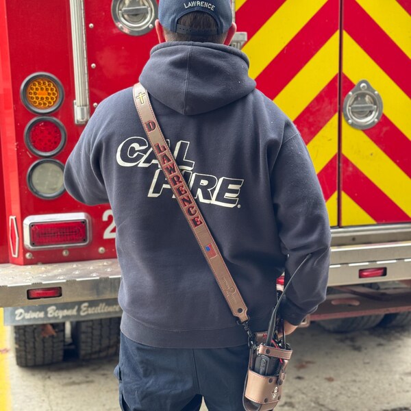 Custom Leather Firefighter EMS Radio Strap Holster Special Ops EHS - Etsy