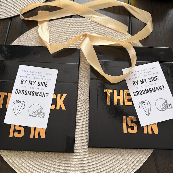 Groomsmen Draft Football Proposal Box | Personalized Wedding Party Gift ...