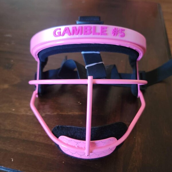 Custom Softball Facemask Name Plate – Personalized Fielder’s Mask ID ...
