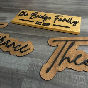 Layered Name Sign Custom Wood Sign Family Name Sign Wood Cut Out Last ...