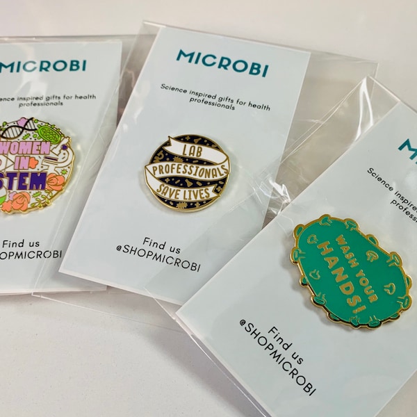 Women in STEM Enamel Pin / Microbiology / Science Gift / Scientist ...