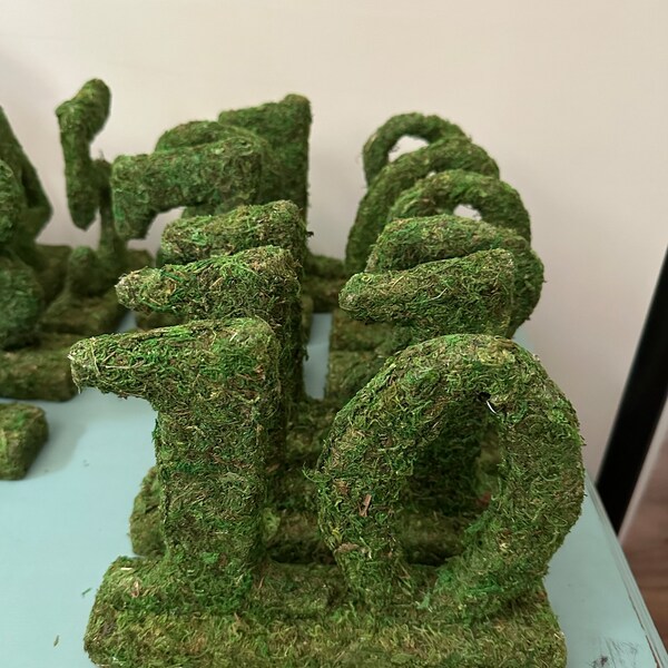 Moss Covered 24 Inch Church Door Wedding Initials Letters Monogram ...