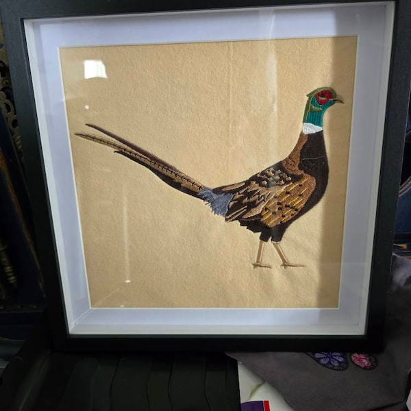 Ring-necked Pheasant - Machine Embroidery Design, Common Pheasant Male ...