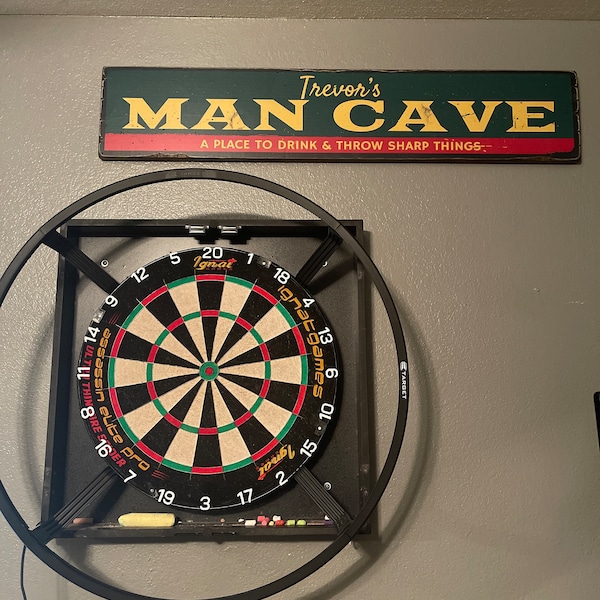 Dart Room Sign, Custom Dart Sign, Dart Wall Decor, Dart Room Gift, Game ...