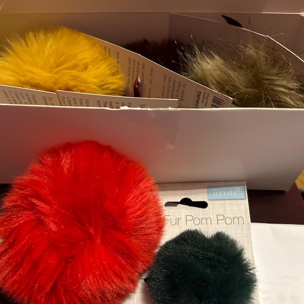 Pom Poms Large Single Pompoms 6cm 11cm Bobble Hats Toy Making Kids Crafts - Etsy UK