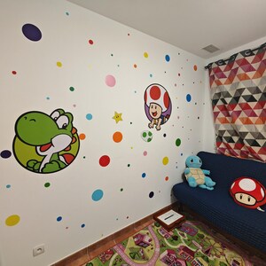 Super Mario Wall Decal, Nintendo Game Sticker for Kid Room - Etsy