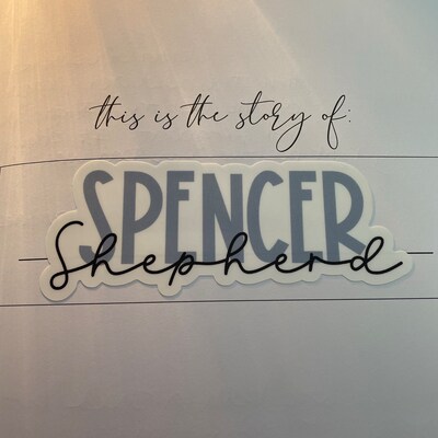 Custom Name Sticker Personalized First and Last Name Sticker ...