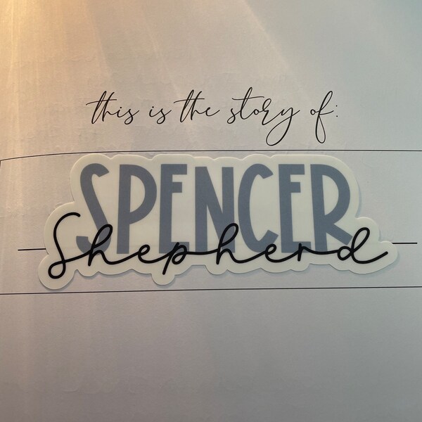 Custom Name Sticker | Personalized First and Last Name Sticker ...