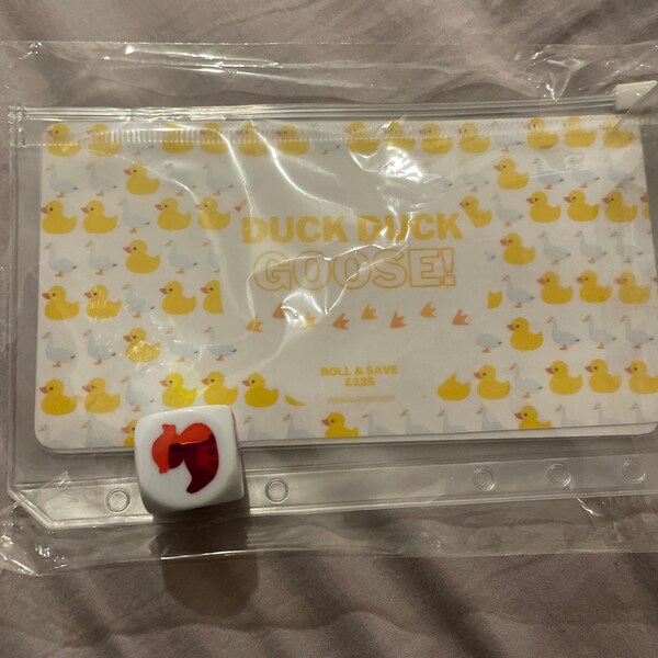 Duck Duck Goose Game and Dice Savings Challenge Cash Stuffing A6 Binder ...
