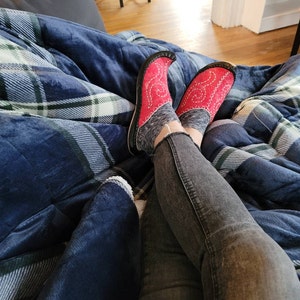 Mongolian Felt Boots, Orange, Beautiful With Leather Sole, Best Yurt ...