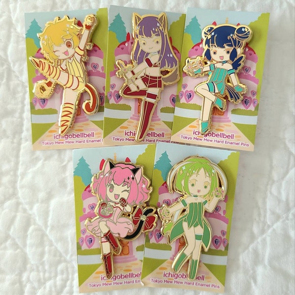 Tokyo Mew Mew Hard Enamel Pin - Ichigo Minto Retasu Purin Zakuro Ringo ...