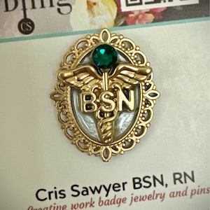 Gold Nursing Pin for the Pinning Ceremony Student Nurse Graduation ...