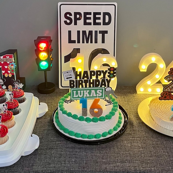 Any Name and Age Driver License Birthday Cake Topper,cake Topper,new ...