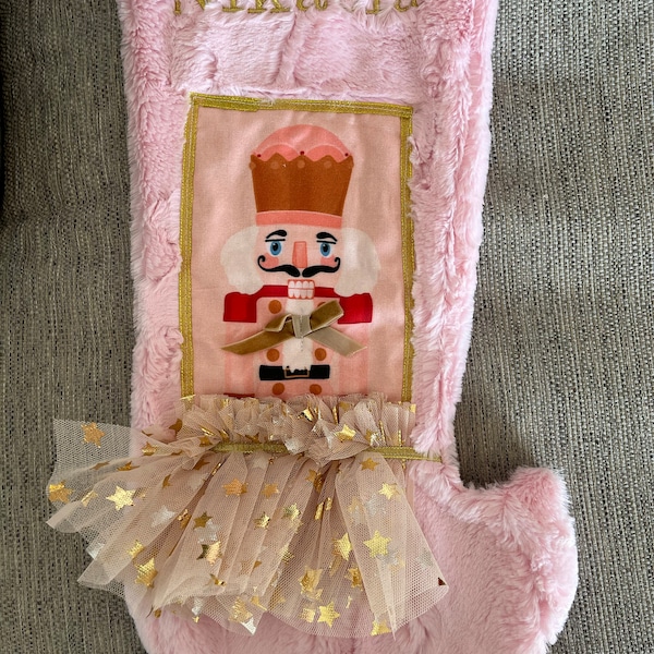 Nutcracker Stocking// Christmas Stocking//pink Christmas Stocking - Etsy