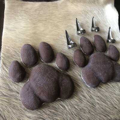 CUSTOM Fox Airbrushed Fursuit Paws With Tail Silicone - Etsy