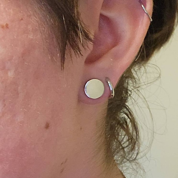 Light Skin Tone Silicone Double Flare Tunnel Silicone Ear Gauges for ...