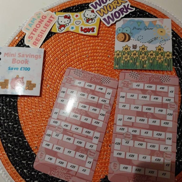 Snakes and Ladders Saving Challenge Game - Saving Tracker for A6 Budget ...