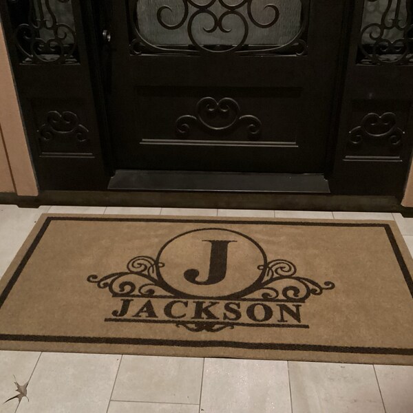 Custom 24 X 72 Inch Doormat,monogram Doormat,personalized Doormat ...
