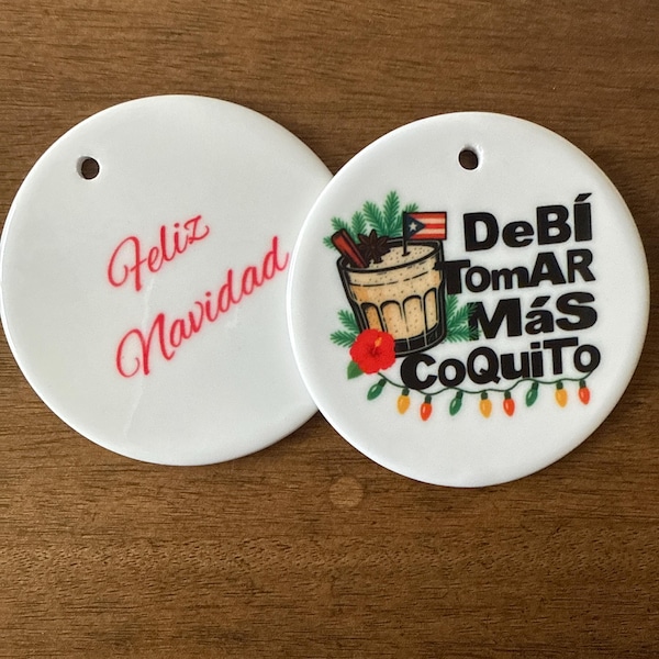 Coquito Christmas Ornament – Funny Puerto Rico Holiday Decor - Etsy
