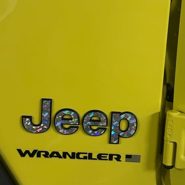 Holographic Crystal Jeep Emblem Sticker Decal, Wrangler JK, TJ, JL ...