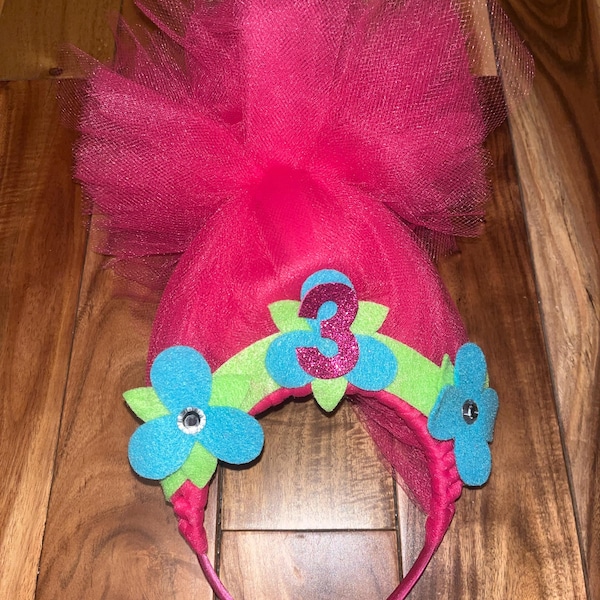 Poppy Crown, Trolls Headband, Trolls Crown, Trolls Birthday Crown ...