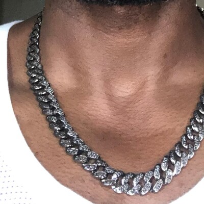 Heavy Quality 15mm Icy Cuban Link Chain VVS1 Quality - Etsy