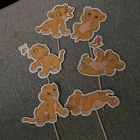 3 Baby Lion King, Simba Mini Diaper Cakes, Party Decoration, Baby ...