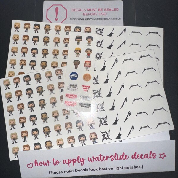 NSYNC Nail Decals Stickers Waterslide Justin JC Joey Lance Chris ...