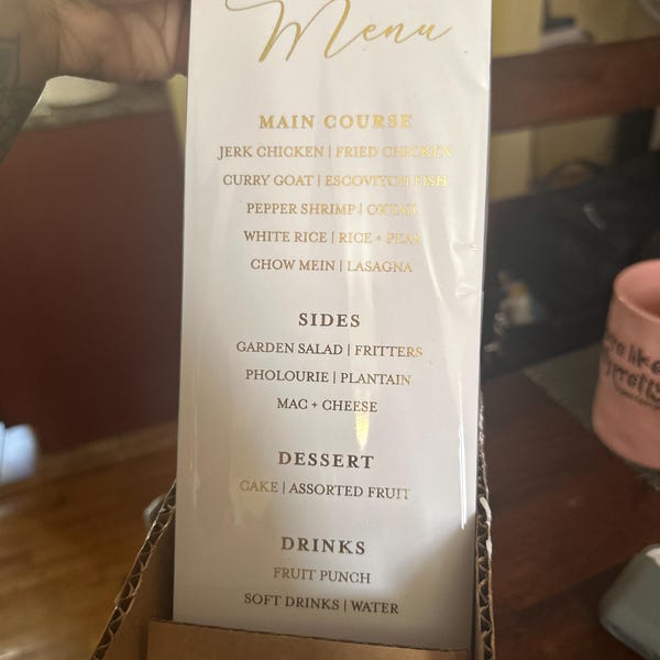 New! Gold Foil Menu Cards, Printed Shiny Wedding Gold Foil Menus ...