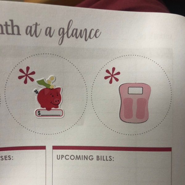 Savings Bank Planner Stickers, Money Tracker Stickers, Savings Sticker ...