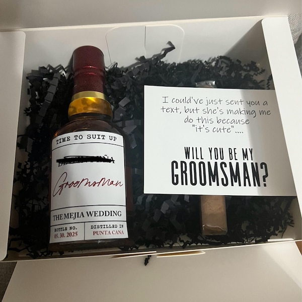 Groomsmen Whiskey Bottle Label/groomsmen Proposal Label/will You Be My ...