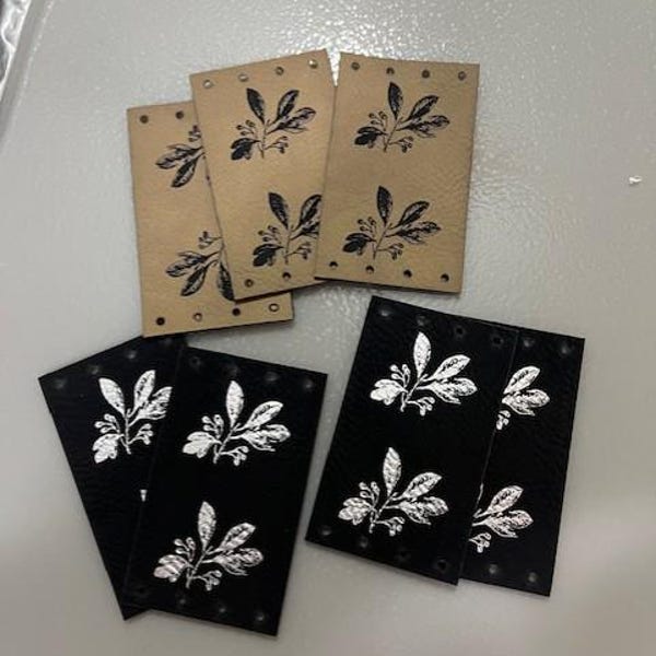 Faux Leather Labels 0.85x2.75 Inches Labels for Rivets Knitting Labels ...