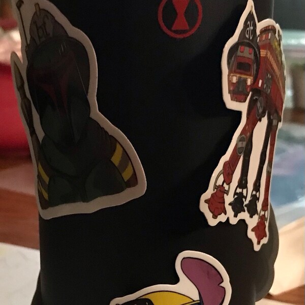 Fuzzy Alien Firefighter Sticker - Etsy