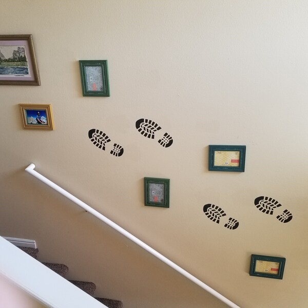 Boot Foot Prints 5 Sets of Two Feet WALL, Floor, or Window Decal - Etsy
