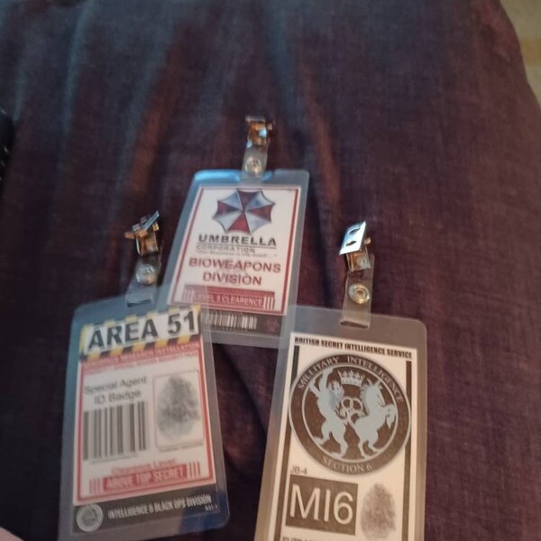 MI6 / SIS British Secret Intelligence Agent Service ID Badge Name Tag ...