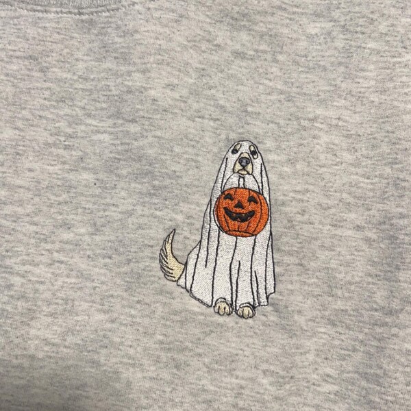Dog Ghost Embroidery Design, Golden Retriever Ghost Halloween ...