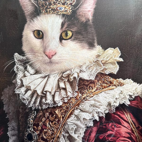 Custom Royal Cat Portrait, Renaissance Pet Portrait, Pet Lovers Gift ...