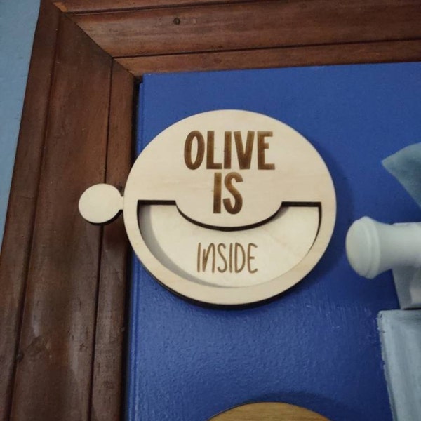 The Cat is Inside or Outside Reminder Sign - Cat In/out Wooden Door ...