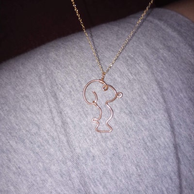 925 Snoopy Pendant Necklace, Unique Handmade, Free US Shipping, 4 ...