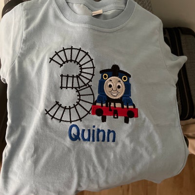 Personalized Thomas the Train Birthday Shirt, Embroidered, Second ...