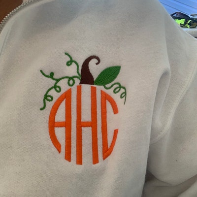 Fall Sweatshirt, Embroidered Shirt, Quarter Zip Sweatshirt, Monogrammed ...